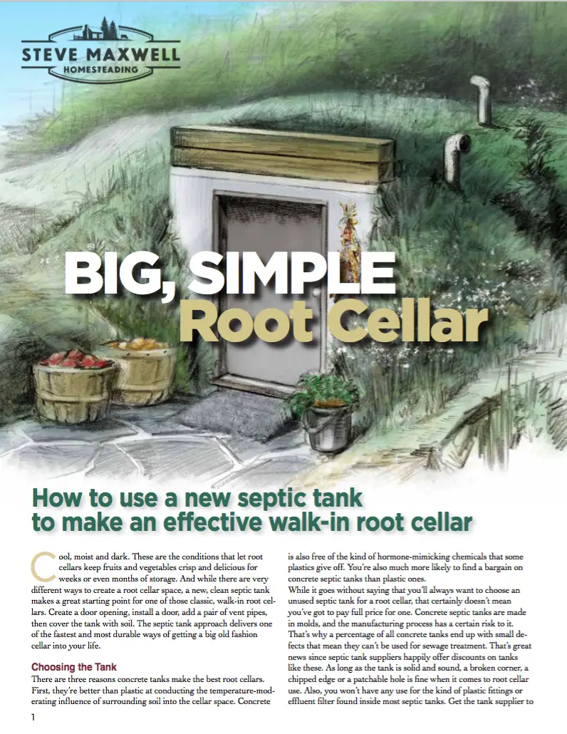 ROOT CELLAR PLANS: Eat Better for Less
