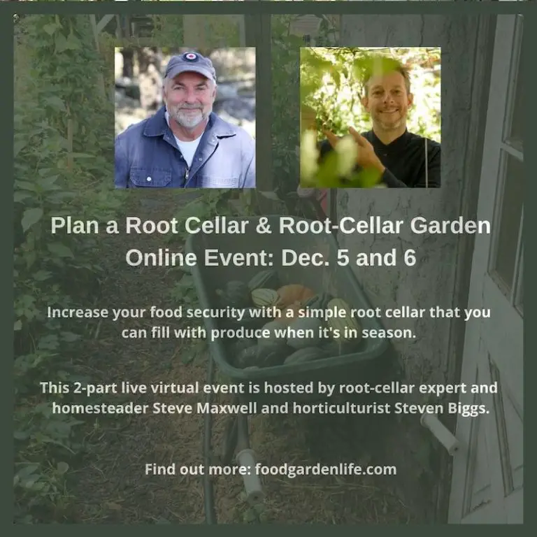 Learn to Grow and Store Food in a Root Cellar – Join My Live, Online ...